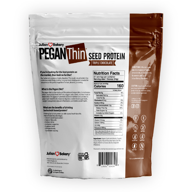 Organic Seed Protein Powder Triple Chocolate | 20g Protein – Julian Bakery