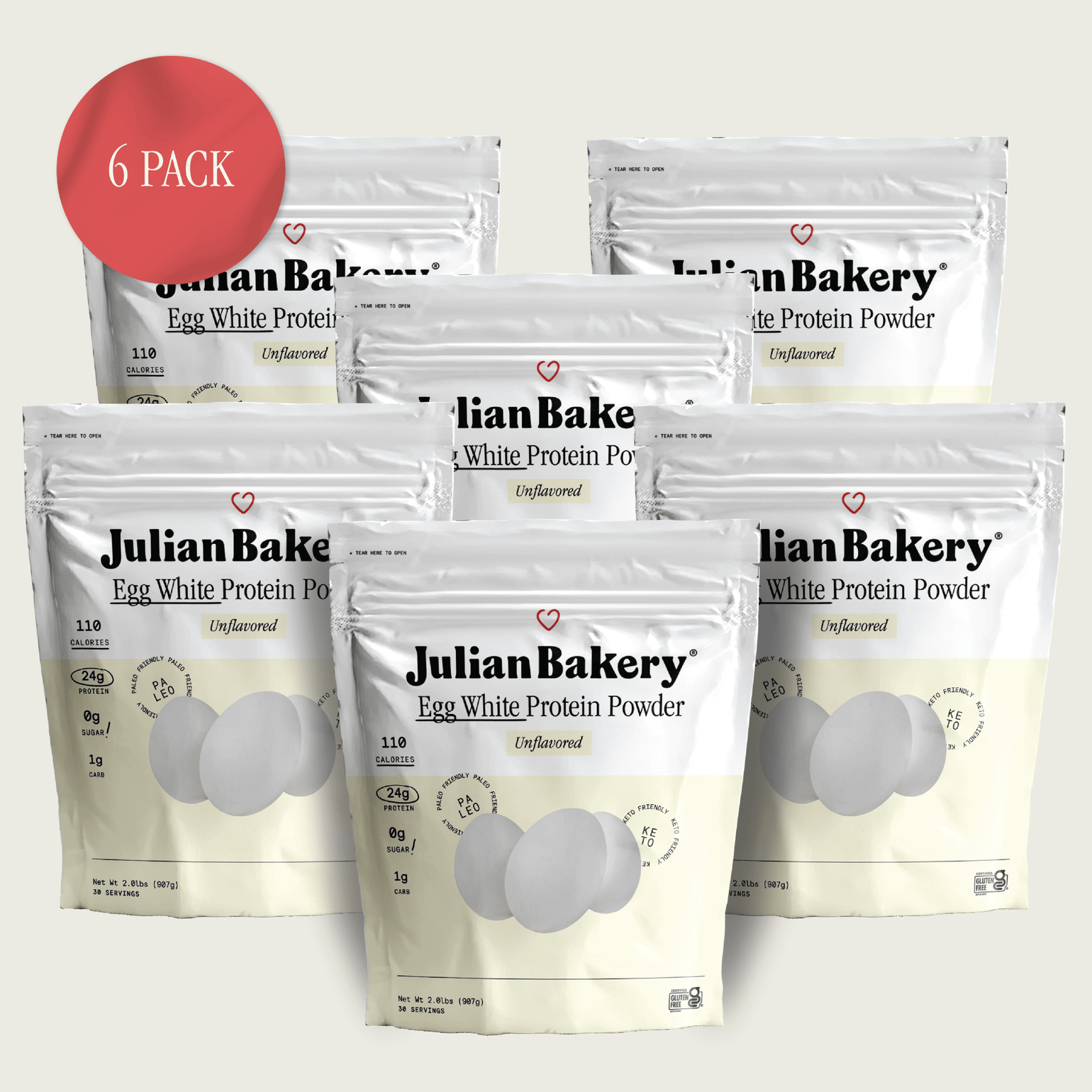 Egg White Protein Powder Unflavored |24g Protein |Sugar Free – Julian ...