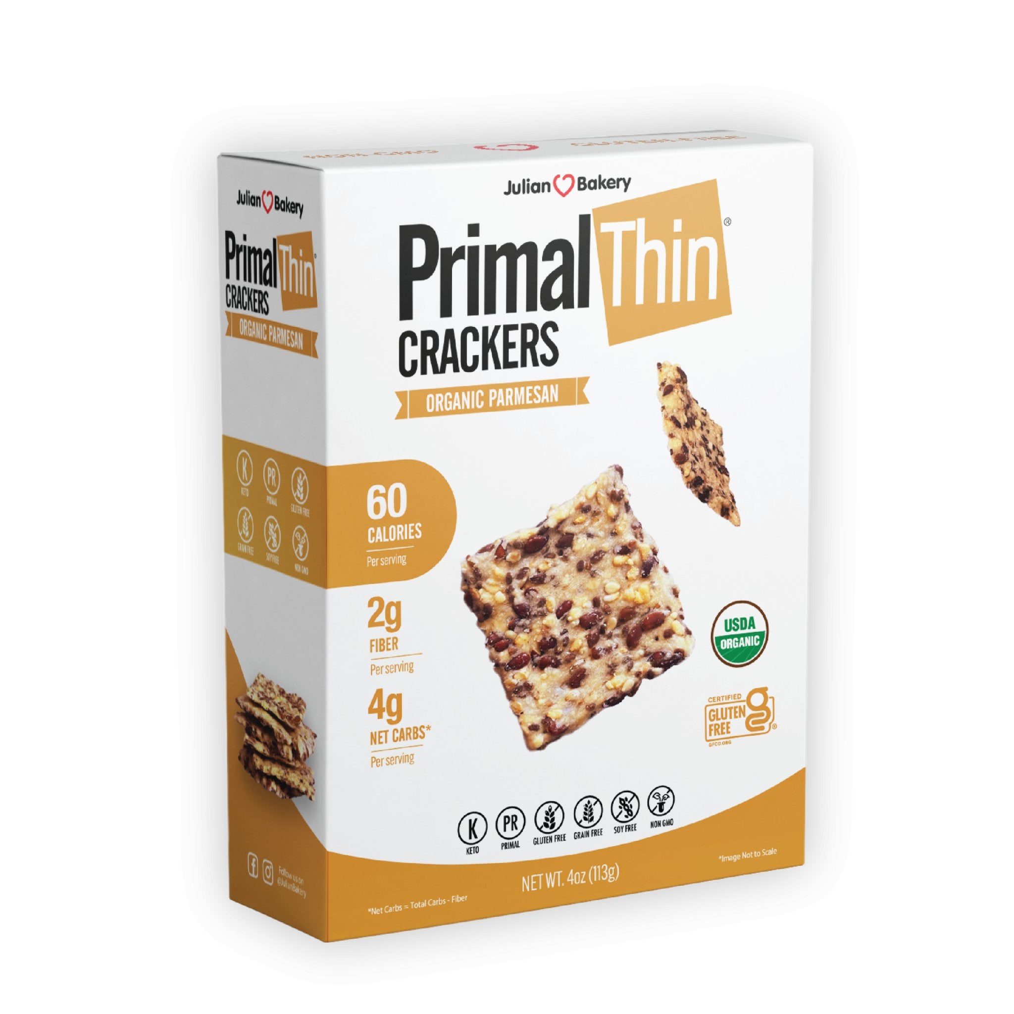Julian Bakery Organic Seed Crackers® Parmesan Low Carb, Clean ...